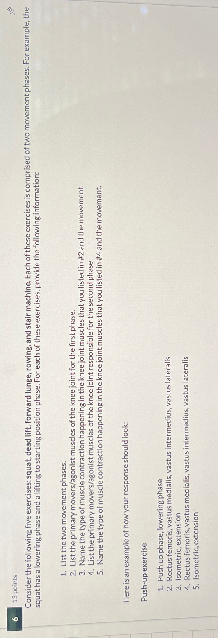 Solved 613 ﻿pointsConsider the following five exercises: | Chegg.com