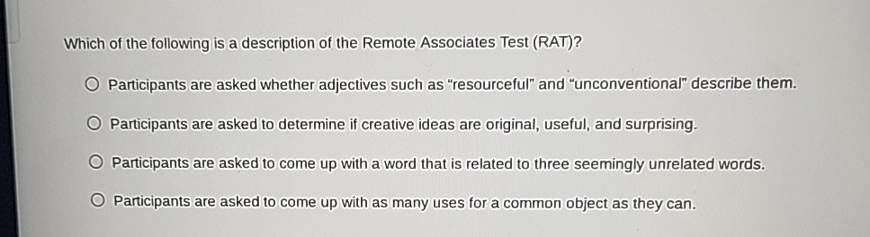 Solved Which of the following is a description of the Remote | Chegg.com