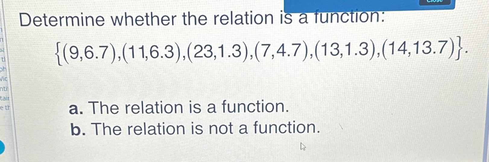 Solved Determine whether the relation is a | Chegg.com