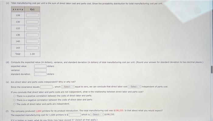 Solved A caripasy has developed a debign for a high-qusity | Chegg.com