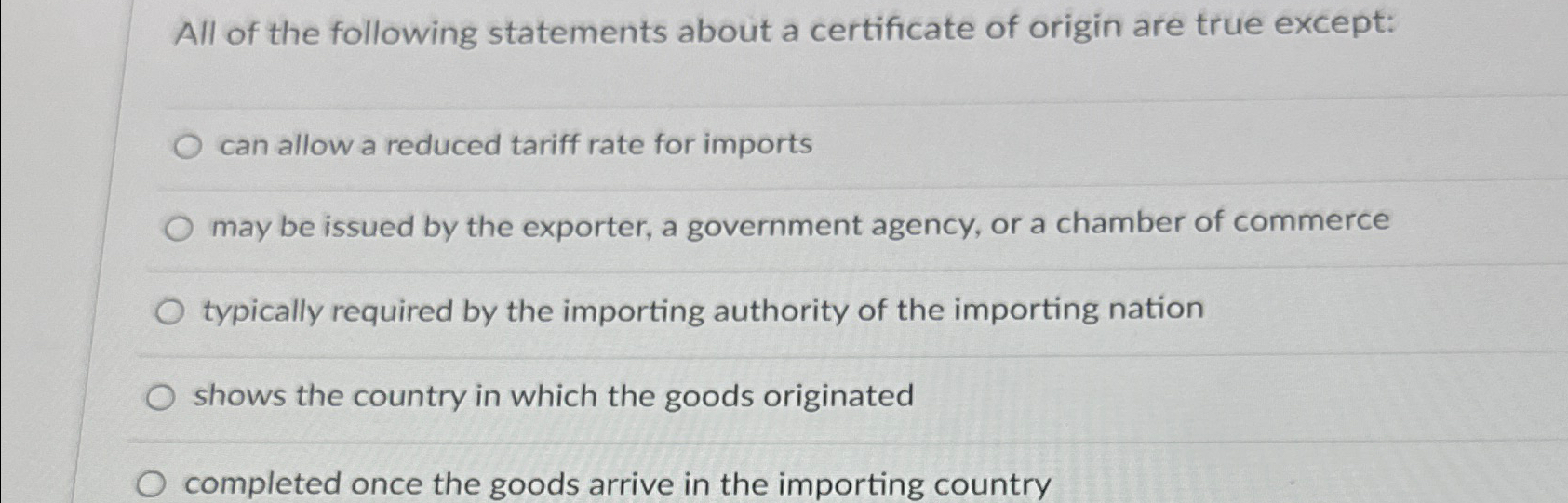 Solved All of the following statements about a certificate | Chegg.com