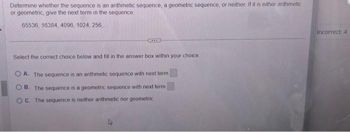 Solved Determine whether the sequence is an arithmetic | Chegg.com