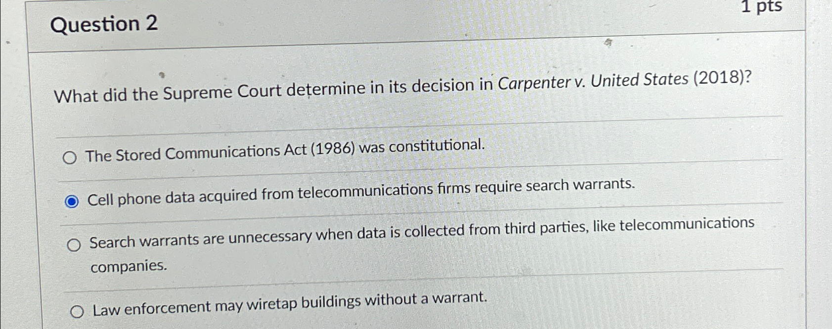Solved Question 2What did the Supreme Court determine in its | Chegg.com