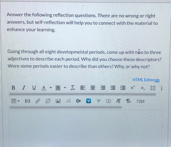Solved Answer the following reflection questions. There are | Chegg.com