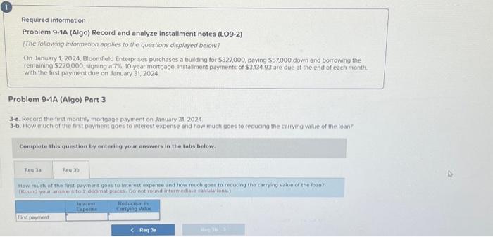 Solved Required informetion Problem 9.1A (Algo) Record and | Chegg.com