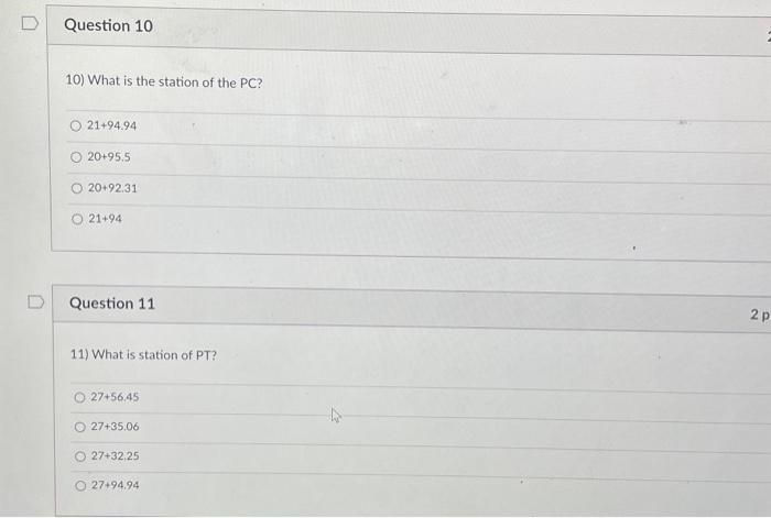 Solved A horizontal curve for a smooth transition is needed | Chegg.com