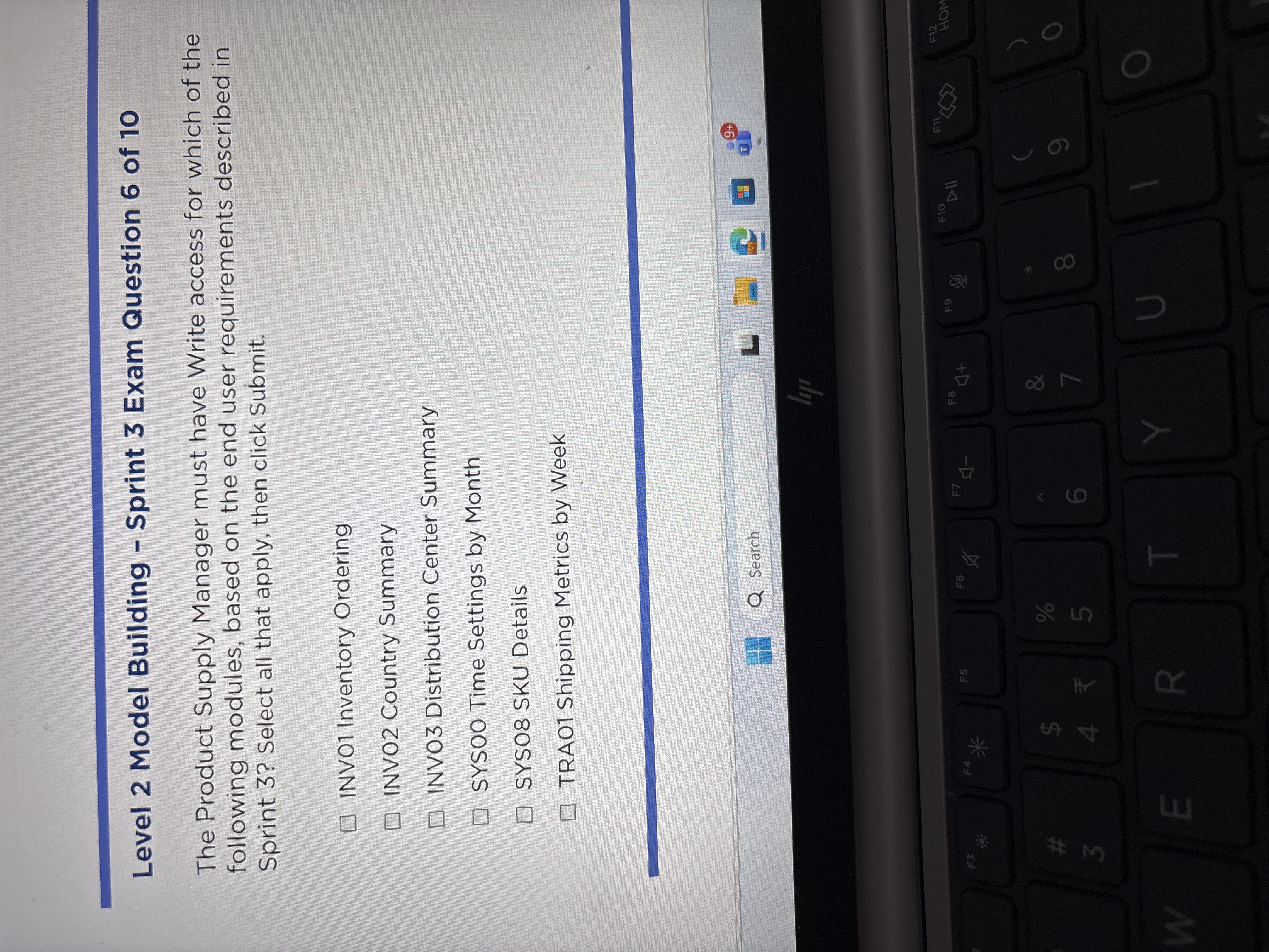 Solved Level 2 ﻿Model Building - ﻿Sprint 3 ﻿Exam Question 6 | Chegg.com