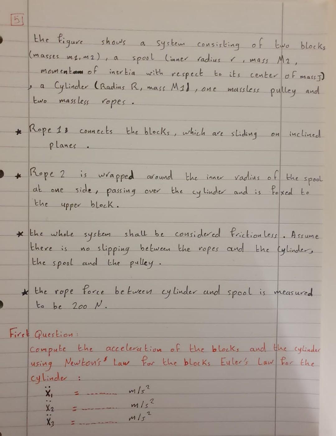 Solved 51 a a the figure shows system consisting of two | Chegg.com