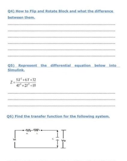 Solved 04) How to Flip and Rotate Block and what the | Chegg.com