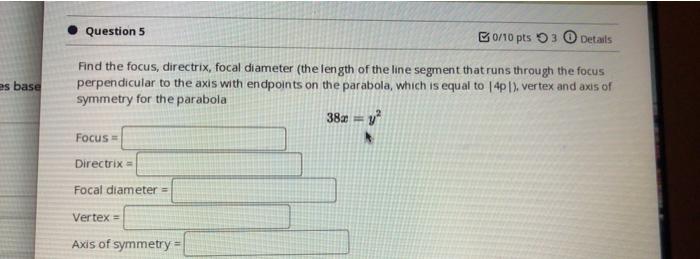 Solved or practice tests Given the ellipse: (2-5) (y - 6) + | Chegg.com