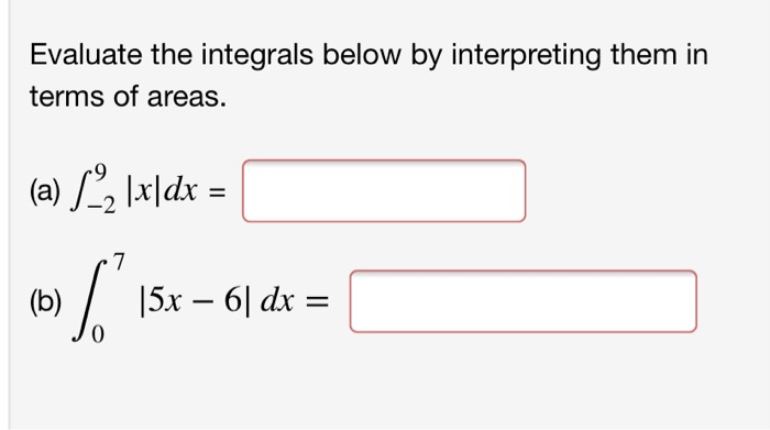 Solved Evaluate the integrals below by interpreting them in | Chegg.com