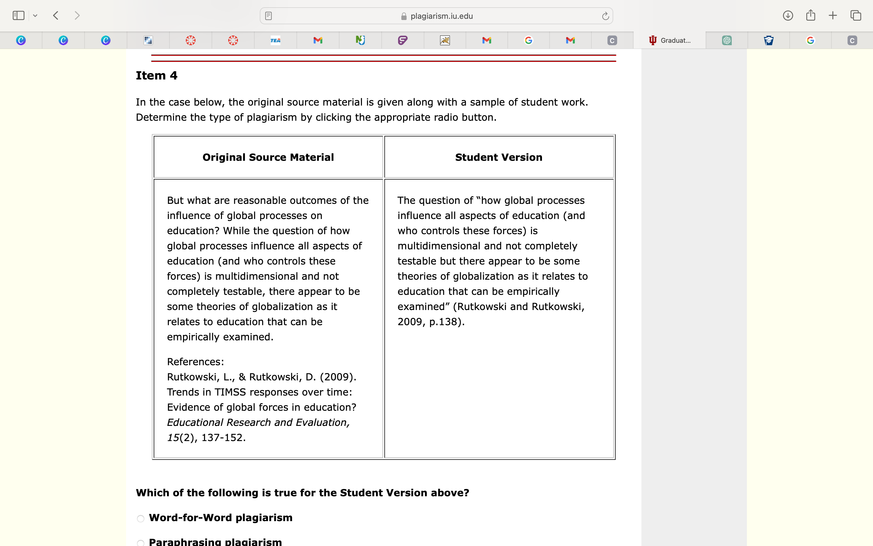 Solved Item 4In the case below, the original source material | Chegg.com