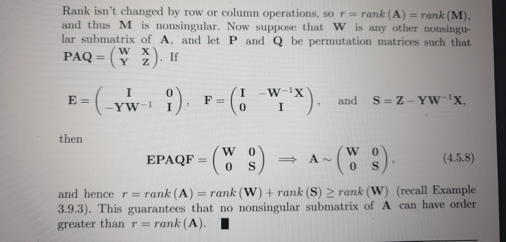 Solved Textbook 4.5.8 Is rank(AB) = rank(BA) when both | Chegg.com