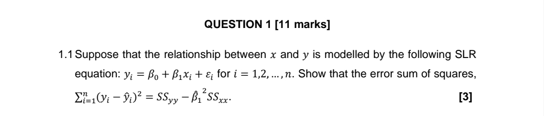 Solved QUESTION 1 [11 ﻿marks]1.1 ﻿Suppose that the | Chegg.com