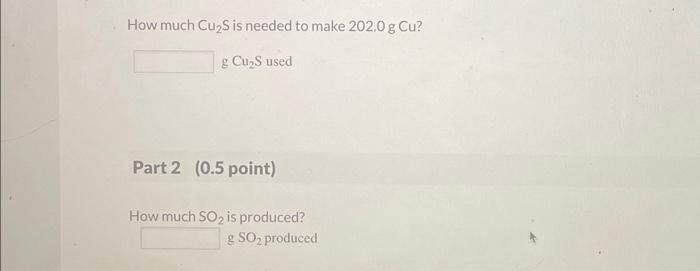 Solved The copper mineral chalcocite, Cu2S can be converted | Chegg.com