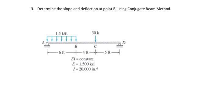 Solved 3. Determine the slope and deflection at point B. | Chegg.com