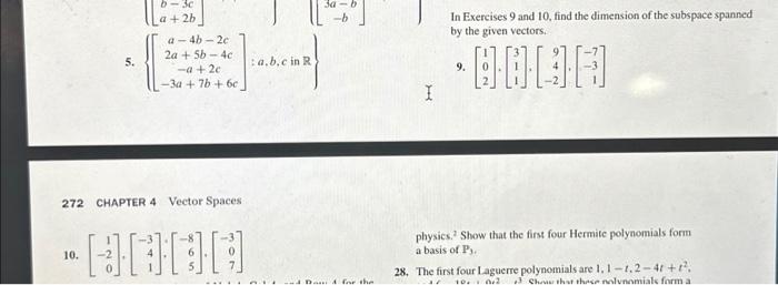 In Exercises 9 and 10, find the dimension of the | Chegg.com