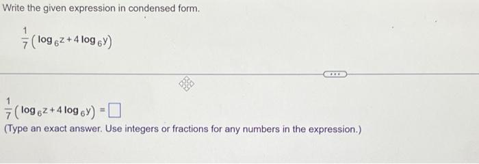 Solved Write the given expression in condensed form. | Chegg.com