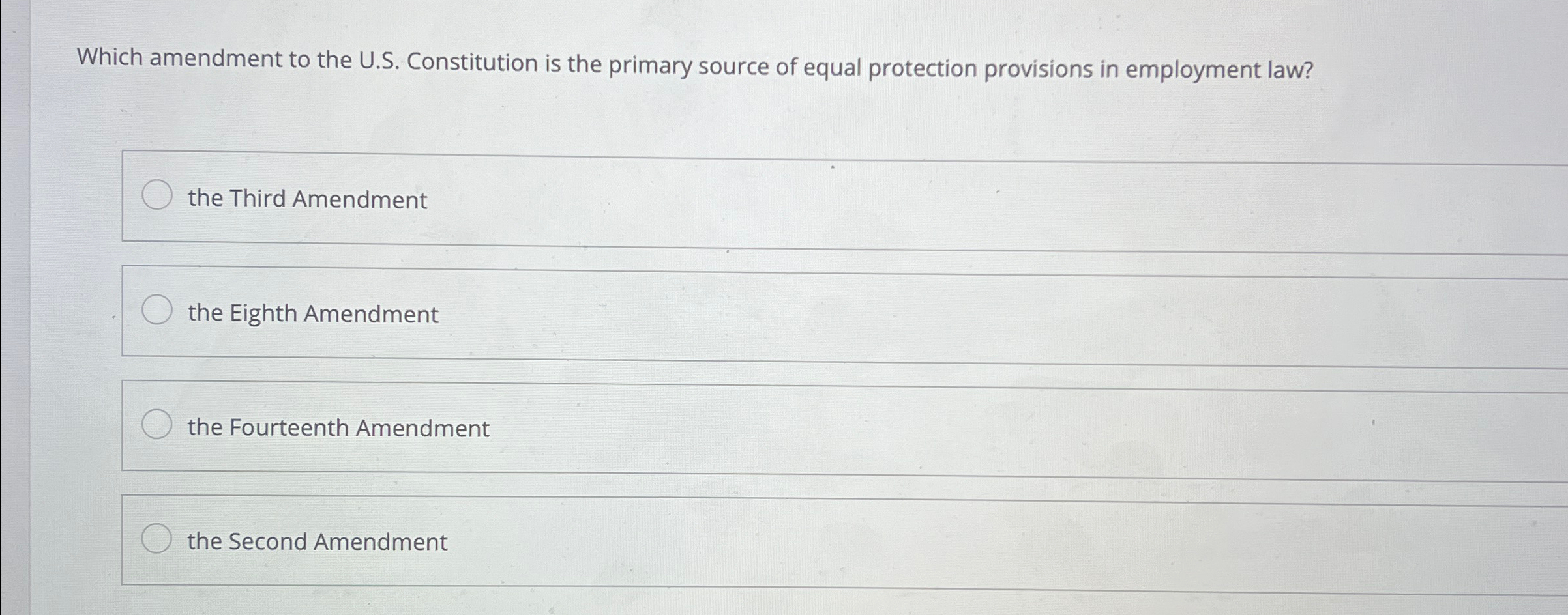 Solved Which amendment to the U.S. ﻿Constitution is the | Chegg.com