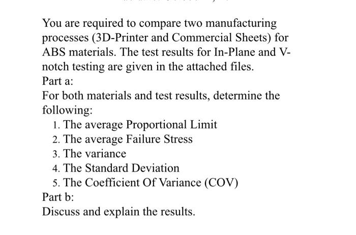 Solved You are required to compare two manufacturing | Chegg.com