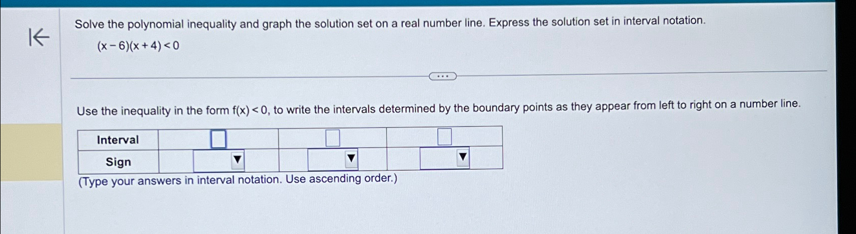 Solved Solve the polynomial inequality and graph the | Chegg.com
