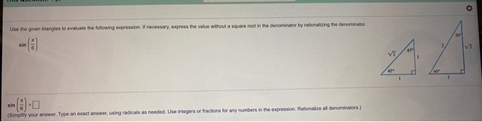 Solved Use the given triangles to evaluate the following | Chegg.com