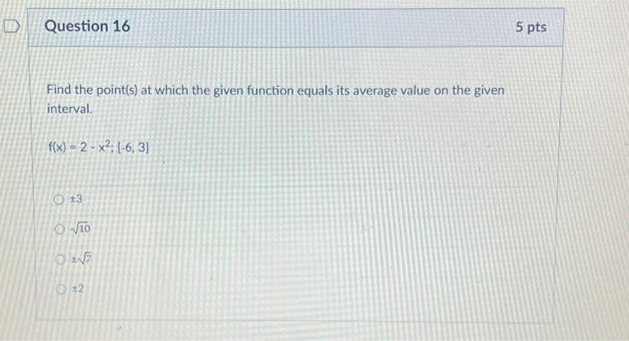 Solved Find the point(s) at which the given function equals | Chegg.com