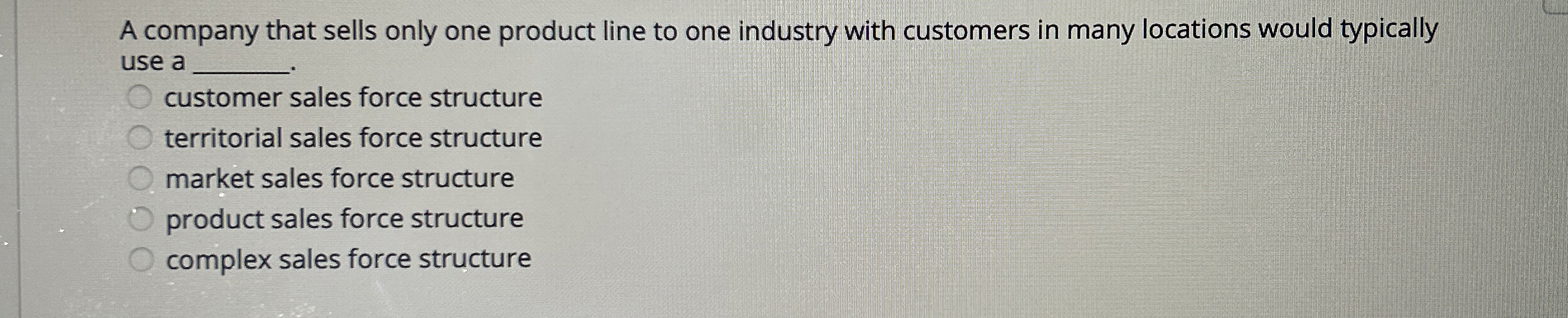 Solved A company that sells only one product line to one | Chegg.com