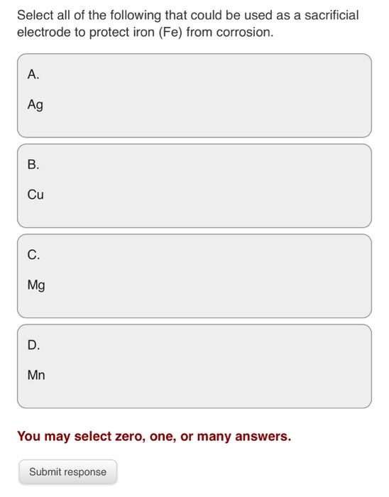 Solved Select all of the following that could be used as a | Chegg.com