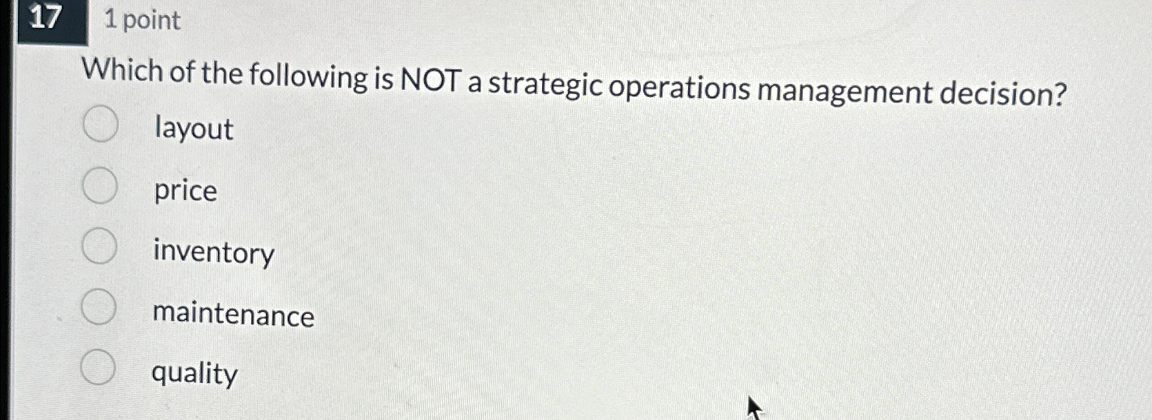 Solved 171 ﻿pointWhich of the following is NOT a strategic | Chegg.com