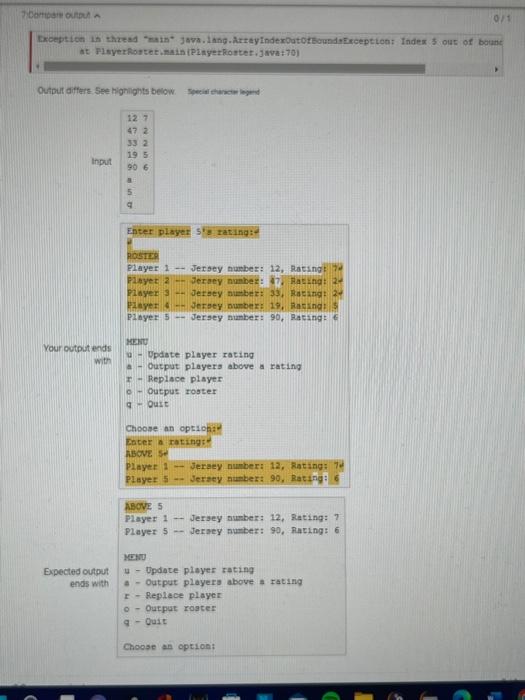 Solved 26.4 LAB*: Program: Soccer team roster (1) Prompt the | Chegg.com