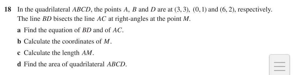 Solved 18 ﻿In the quadrilateral ABCD, the points A,B ﻿and D | Chegg.com