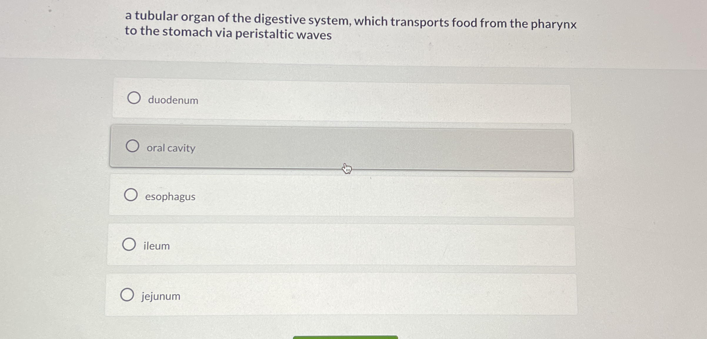 Solved a tubular organ of the digestive system, which | Chegg.com