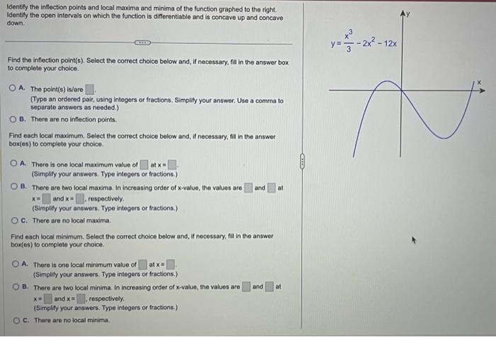 Solved Identify the inflection points and local maxima and | Chegg.com