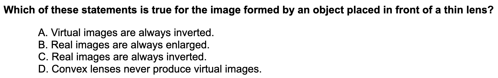 Solved Which of these statements is true for the image | Chegg.com