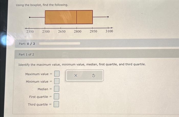 Solved Using The Boxplot Find The Following Part 02 Part 