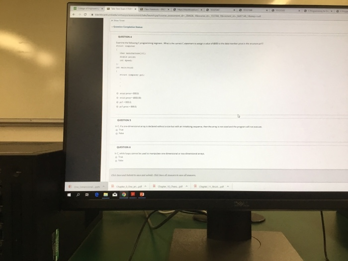 Solved QUESTION 3 Examine the C programming segment given | Chegg.com