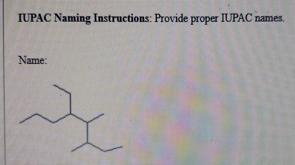 Solved IUPAC Naming Instructions: Provide proper IUPAC | Chegg.com Solved IUPAC Naming Instructions: Provide proper IUPAC | Chegg.com