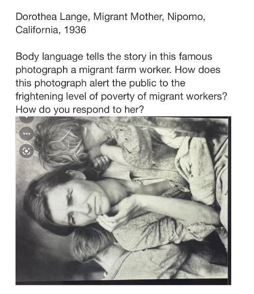 Solved Dorothea Lange, Migrant Mother, Nipomo, California, | Chegg.com