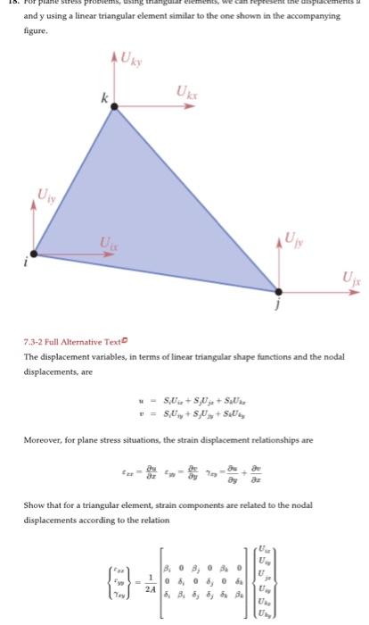 Solved And Y Using A Linear Triangular Element Similar To
