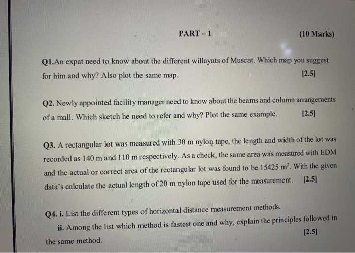 Solved PART-1 (10 Marks) Q1.An expat need to know about the | Chegg.com
