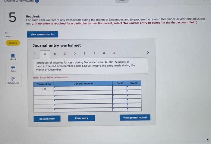 Solved Exercise 3-7 (Static) Record year-end adjusting | Chegg.com