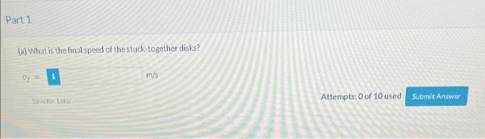 Solved Two disks are initially at rest, each of mass | Chegg.com