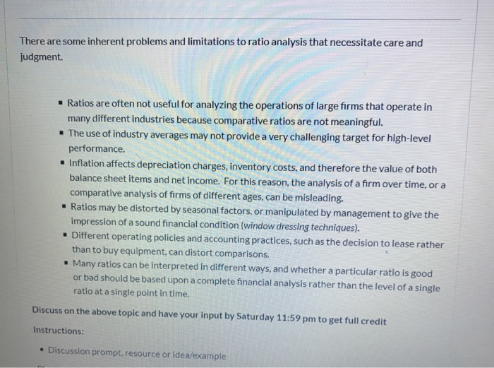 Solved There are some inherent problems and limitations to | Chegg.com