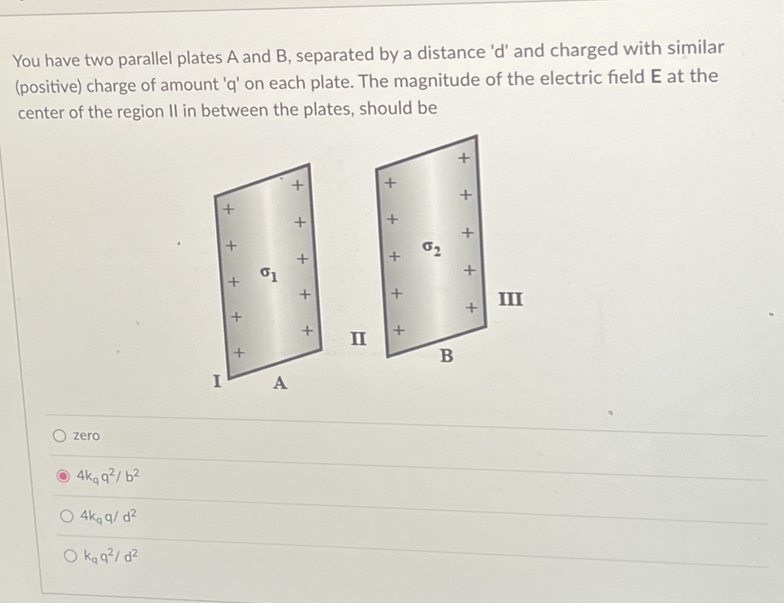 Solved You have two parallel plates A and B, ﻿separated by a | Chegg.com