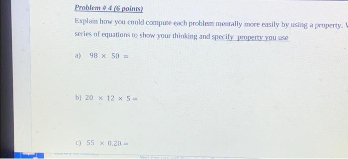 Solved Problem # 4 (6 points) Explain how you could compute | Chegg.com Solved Problem # 4 (6 points) Explain how you could compute | Chegg.com