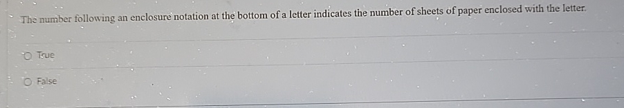 Solved The number following an enclosure notation at the | Chegg.com