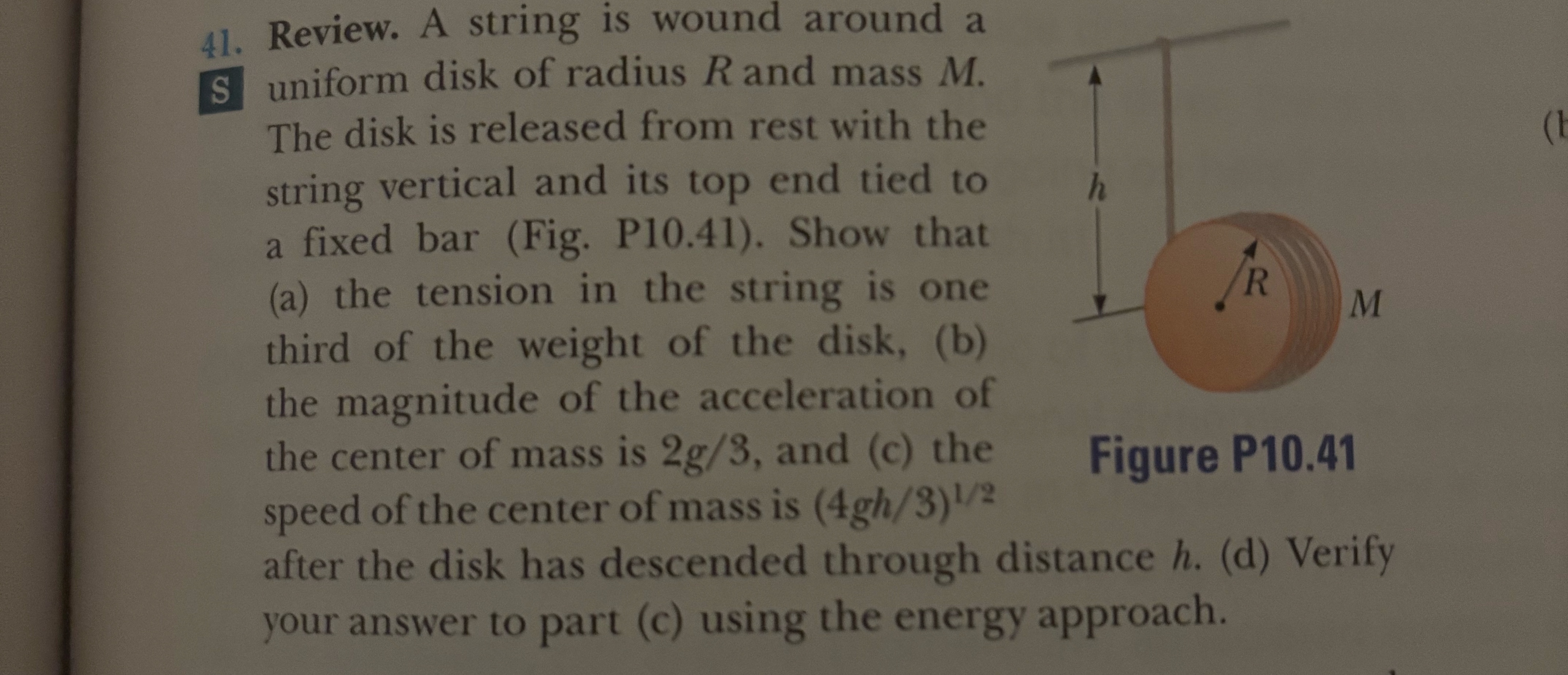 Solved A string is wound around auniform disk of radius R | Chegg.com