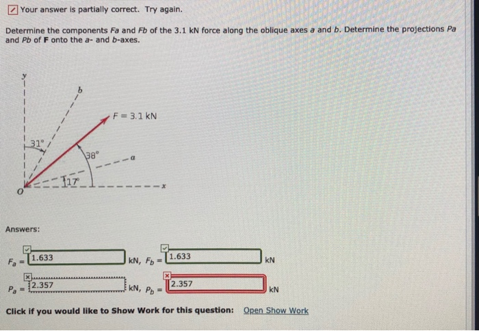 Solved Your Answer Is Partially Correct Try Again
