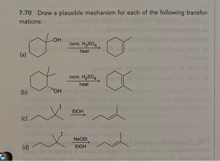 Solved 7.70 Draw a plausible mechanism for each of the | Chegg.com
